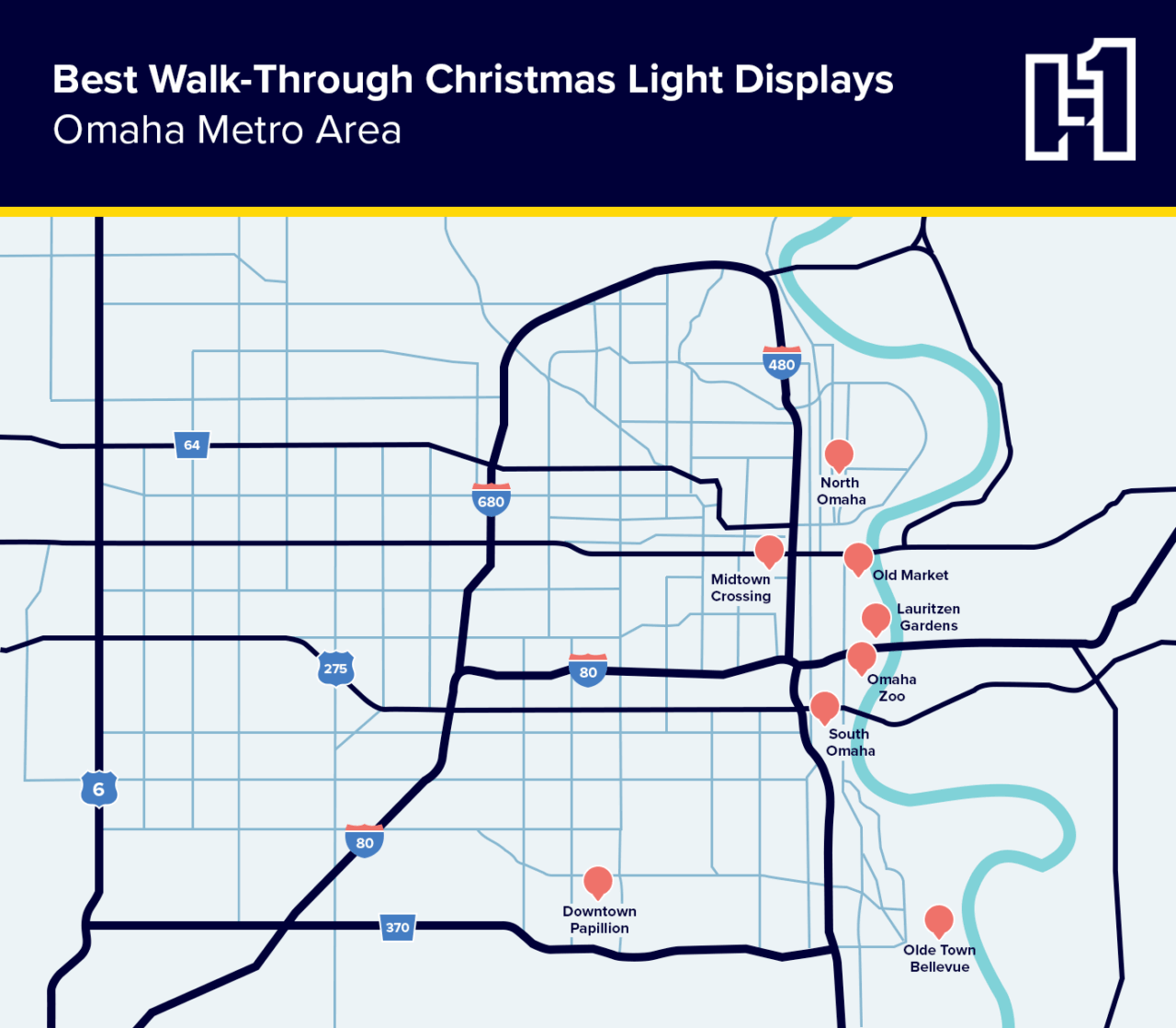 Omaha Holiday Lights & Christmas Displays 2025 | Hurrdat ONE